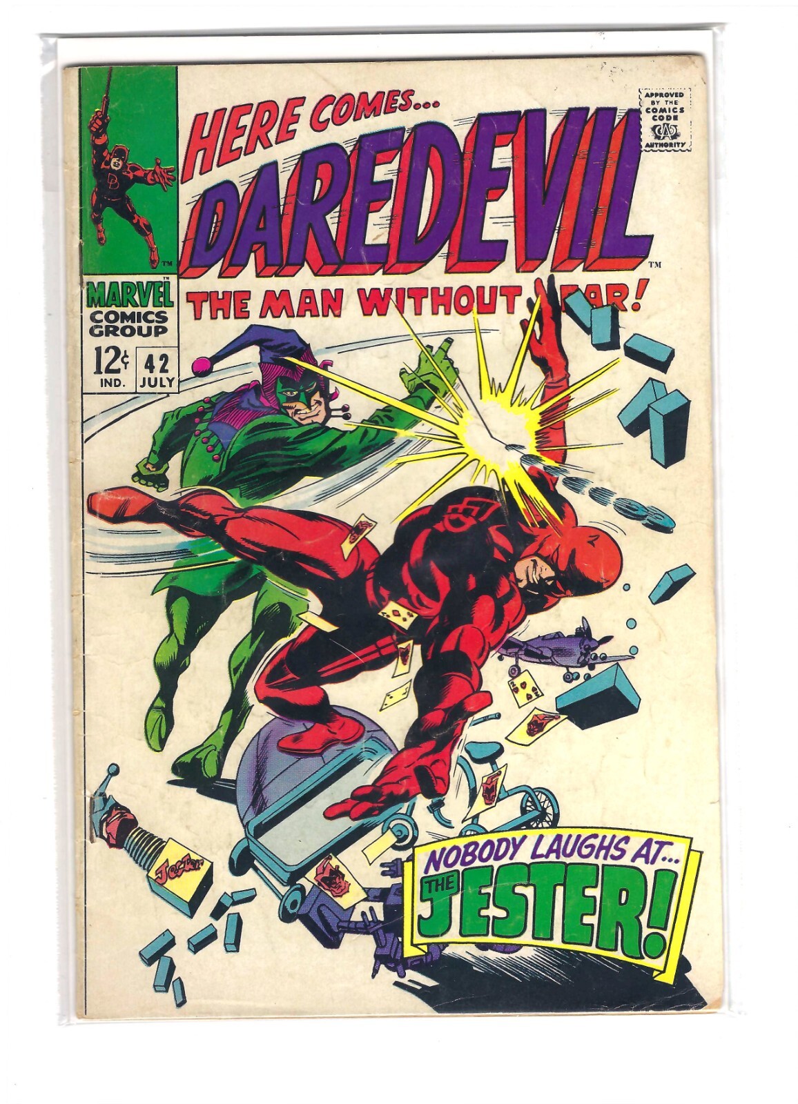 (1964) MARVEL DAREDEVIL #42 SILVER AGE STAN LEE - 1ST APP JESTER ...