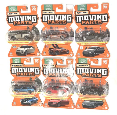 6 Car Complete Set - Matchbox Moving Parts Mustang Tesla M4 BMW 70th ...
