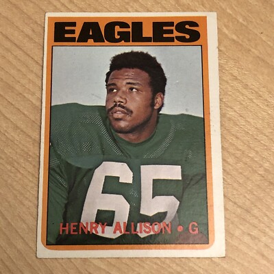 1972 TOPPS HENRY ALLISON #73 PHILADELPHIA EAGLES FOOTBALL CARD | eBay