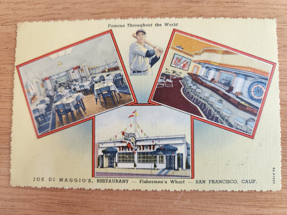 Joe DiMaggio's Restaurant Post Card | eBay