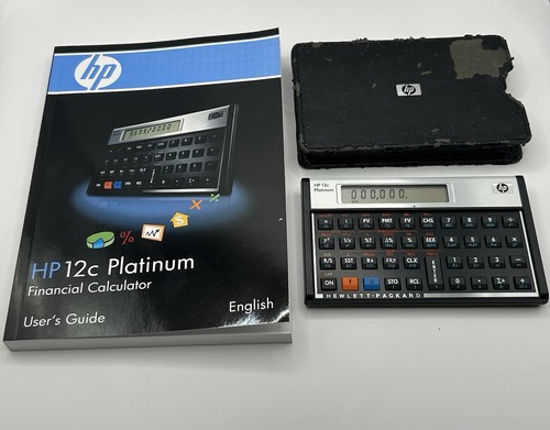 Hewlett Packard HP 12C Platinum Manual Financial Business Calculator ...