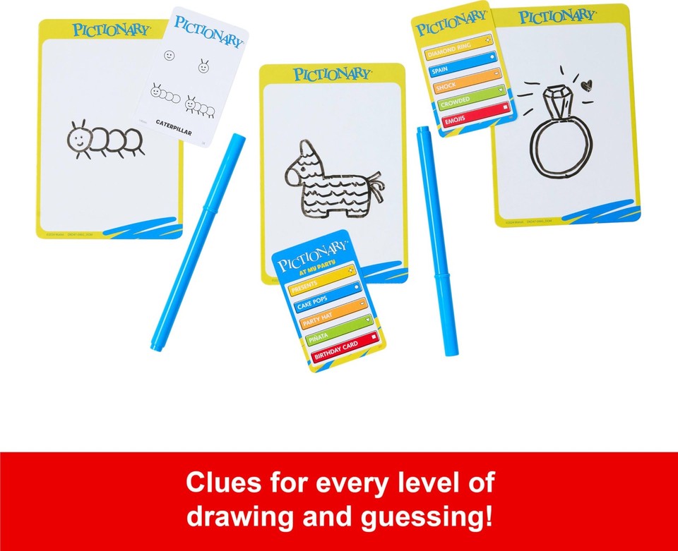 Pictionary Family Board Game for Kids, Adults and Game Night for 2 ...