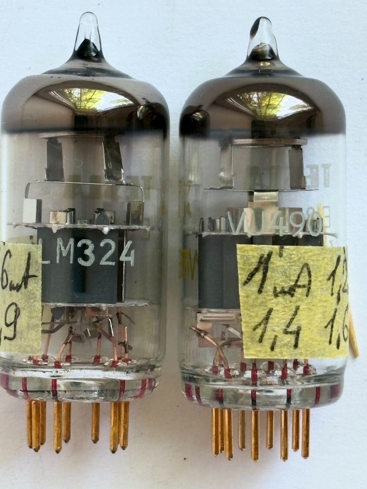 2PCS TESLA E83CC / 12AX7 / ECC803S AUDIO TUBES! CROSS SWORD! TESTED ...