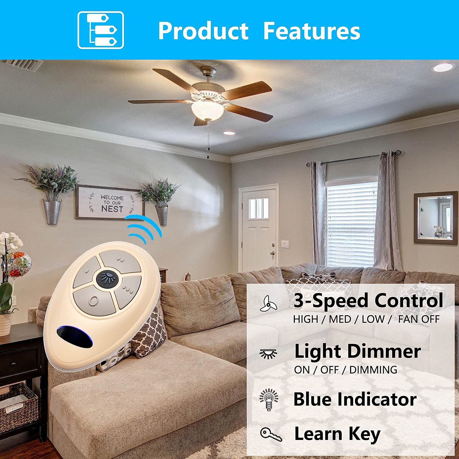 35T1 Replacement for Harbor Breeze Allen Roth Ceiling Fan Remote ...