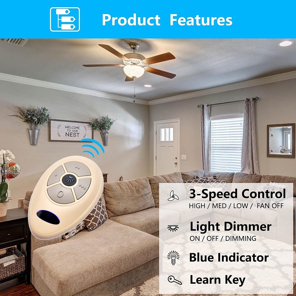 35T1 Replacement for Harbor Breeze Allen Roth Ceiling Fan Remote ...