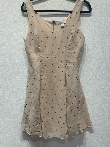 Bar III Beige Polka Dot A-Line Dress Size M | eBay