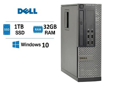 Dell/HP Computer PC Quad Core i7 / 32GB RAM / 2TB HDD/SSD Windows 10 PC ...