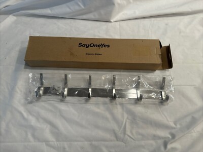 Six Hook Rack / Silver Aluminum / Sealed W/ Screws 17x3 | eBay
