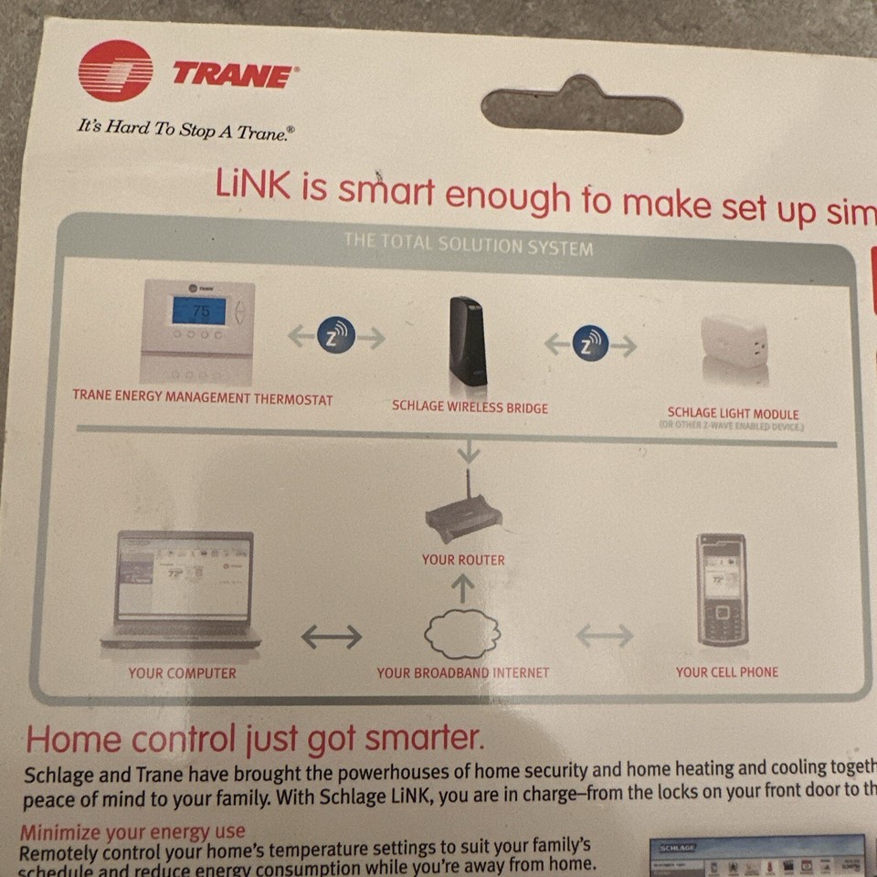 Trane Remote Energy Management Thermostat TZ45 (TZEMT400AB32MAA) Z-Wave ...