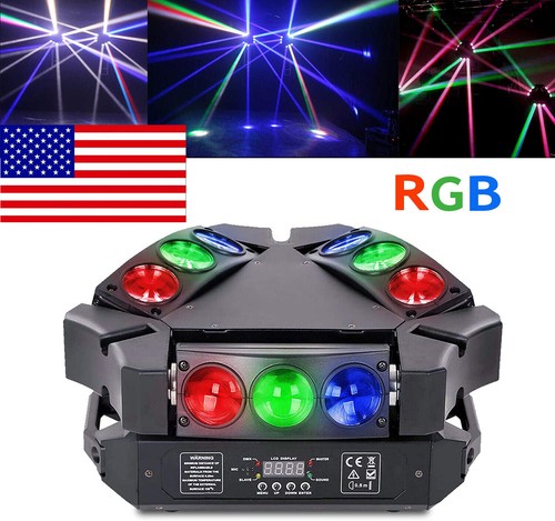 240W RGB Stage Spider Moving Head Light 9 LED DMX DJ Disco Club KTV ...