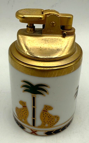 3.25" Christian Dior Casablanca Leopard Palm Tree Cigarette Lighter ...
