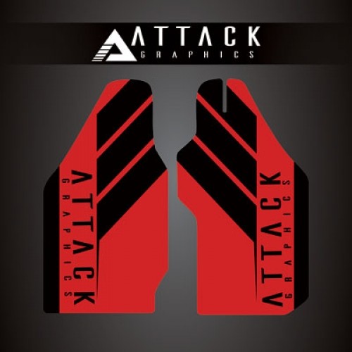 Attack Graphics Renegade Lower Fork Guard Decal Red 207-125-0013 | eBay
