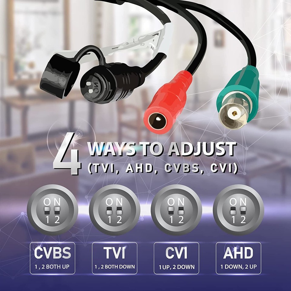 2MP ColorVu 4 in1 Full-color at night CCTV Outdoor Camera TVI/AHD/CVI ...