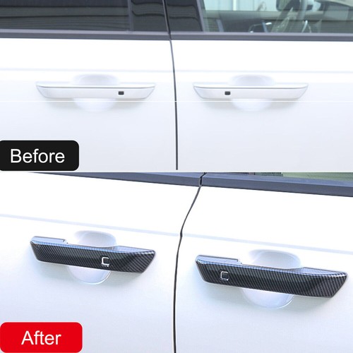 ABS Carbon Fiber Side Door Handle Cover Trim 5PCS For Kia Carnival KA4 ...