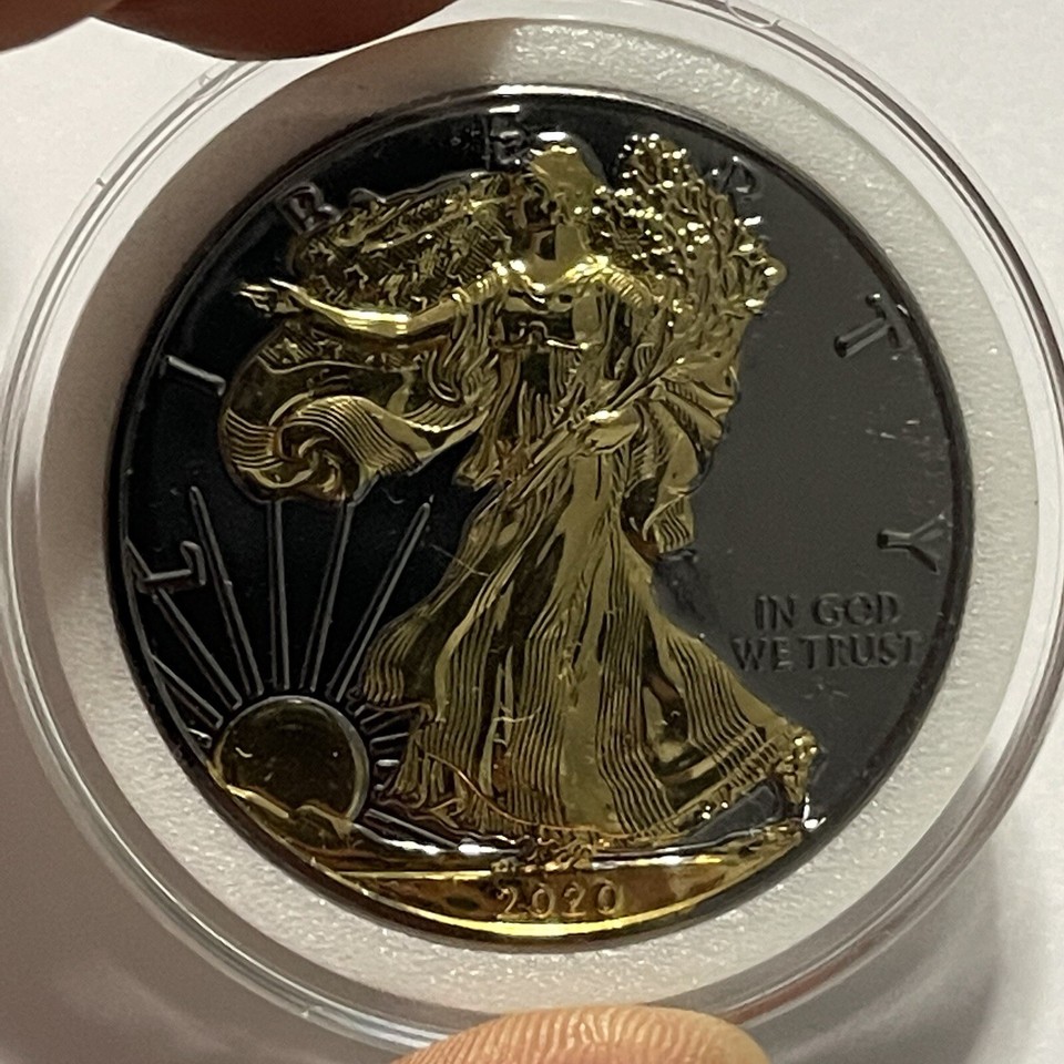 2020 ASE American Eagle 24k Gold Black Ruthenium 1 Troy Oz .999 Fine ...