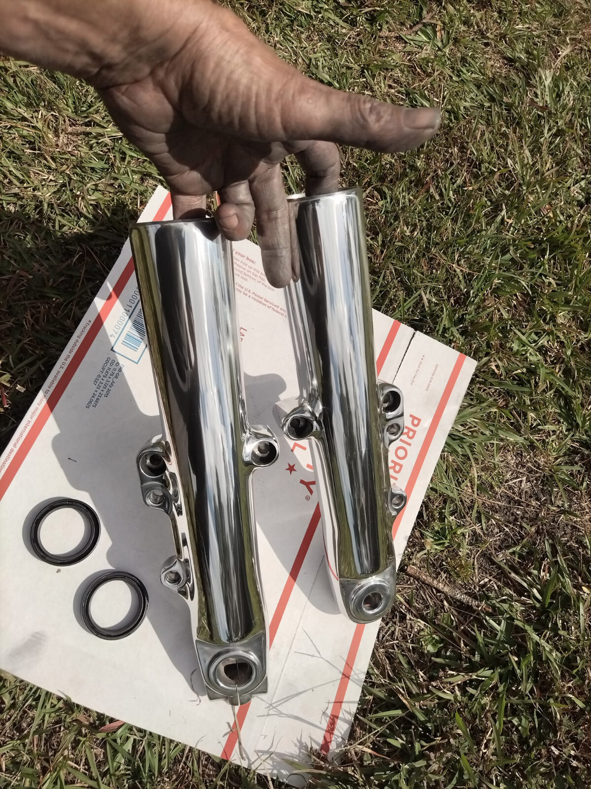 Harley lower legs front forks & new seals FLH/FLT FLHR/FLHRI POLISHED ...