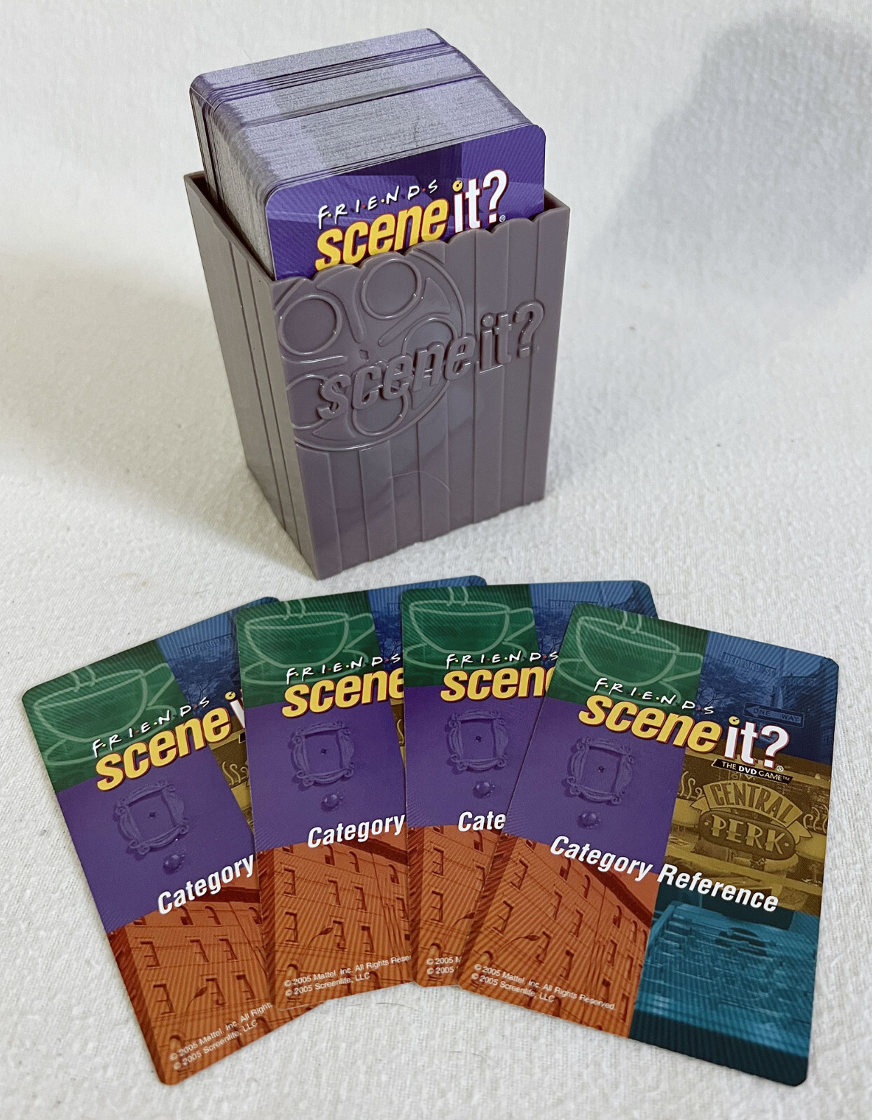 2005 SCENE IT! FRIENDS Game Parts - 200 Question Cards/Box/4 Reference ...