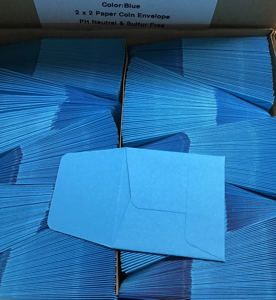 Guardhouse Blue Archival 2x2 Paper Coin Envelopes 100 pack | eBay