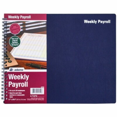 Adams AFR50 Weekly Payroll Book 11 x 8-1/2" FREE SHIPPING | eBay