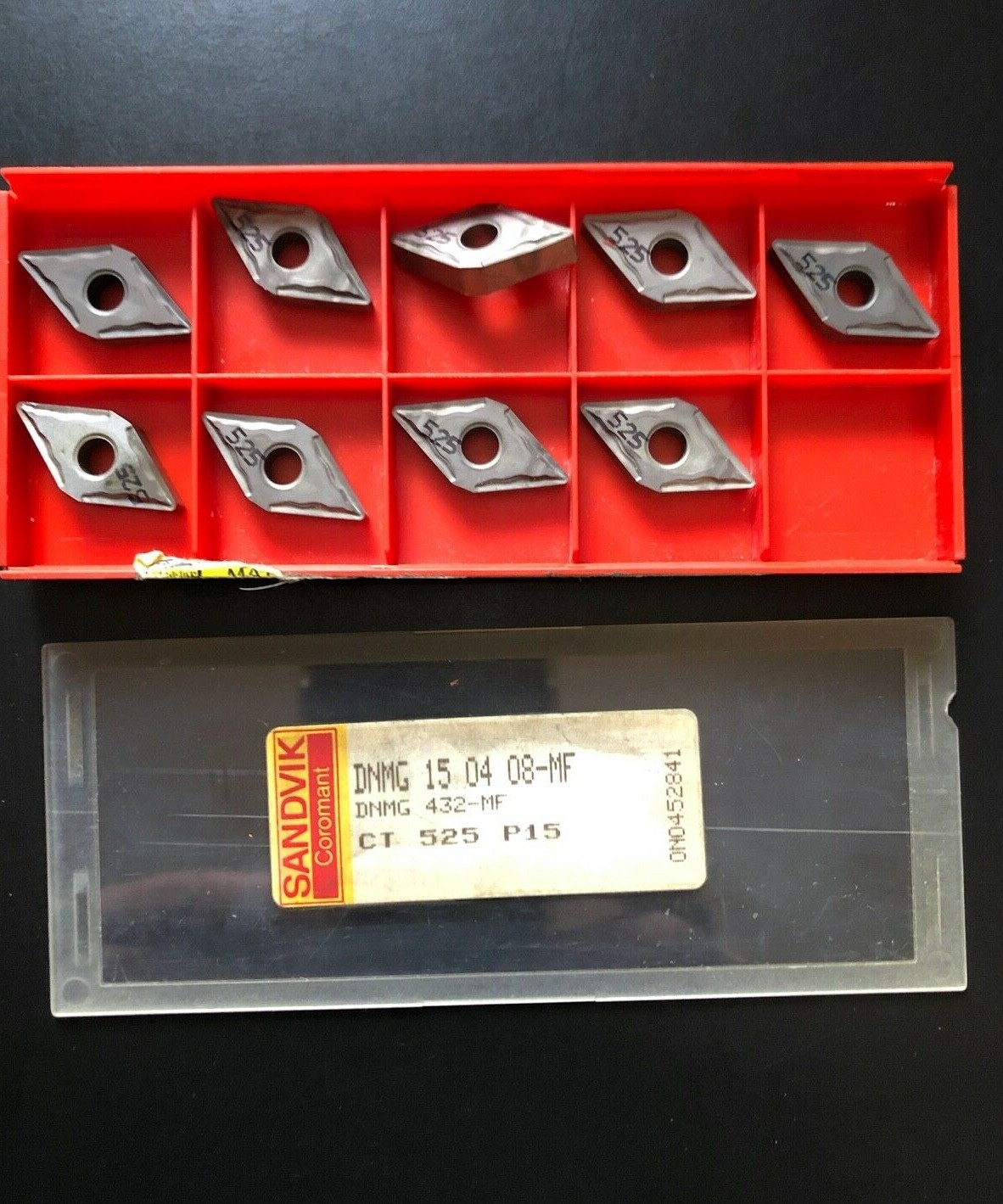 Sandvik Coromant Carbide Inserts DNMG15 04 08-MF, CT 525 P15, DNMG 432 ...
