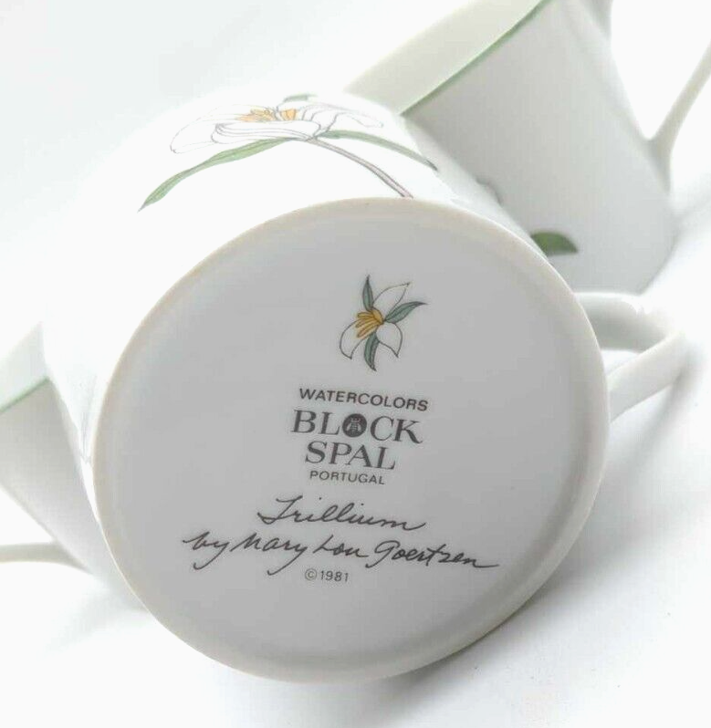 3 Tea Cups TRILLIUM Block Spal Watercolors Mary Lou Goertzen Wild ...