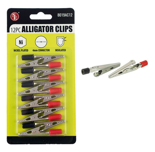 12Pc Alligator Clips Set with Insulated Grip Set for Electrical Craft ...
