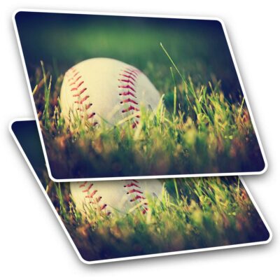 2 x Rectangle Stickers 7.5 cm - Baseball Field America Ball Game Cool ...