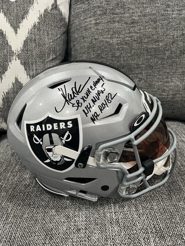 Marcus Allen Signed Riddell Speed Flex Helmet Fanatics MVP 85 ROY 82 SB ...