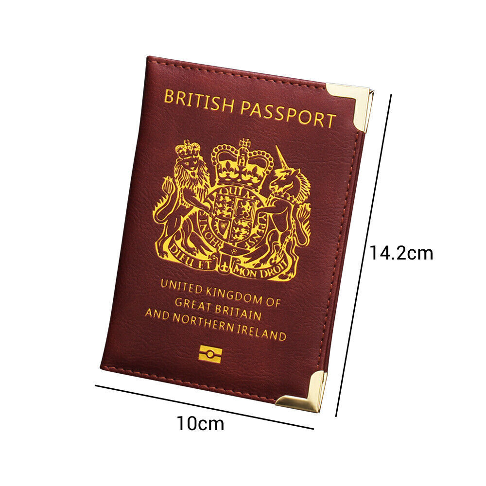 NEW British Passport Cover Holder Protector Wallet Brexit Travel Id ...