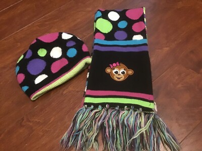 Justice brand reversible scarf and matching hat | eBay