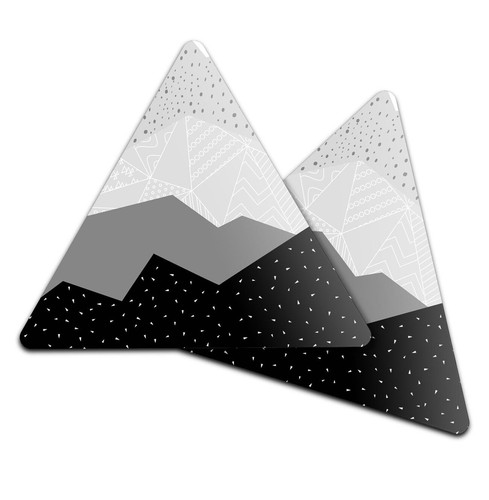 2x Triangle Coaster - BW - Abstract Mountains Ski Snowboard #36954 | eBay
