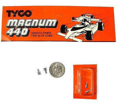 2 TYCO 440 Magnum 440-X2 +HO Slot Car Chassis SHORT ALUMINUM GUIDE PINS ...