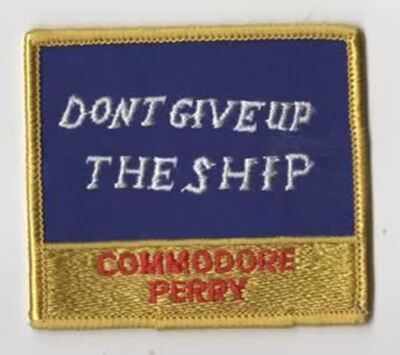 1981 National Scout Jamboree Subcamp Patch Commodore Perry GOLD Bdr ...
