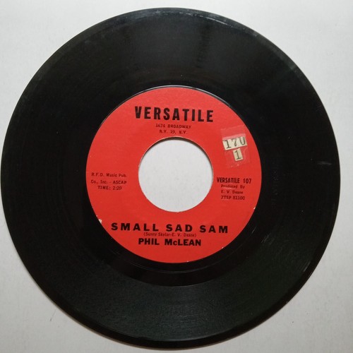 45 RPM Record PHIL McLEAN Small Sad Sam / Chicken Good+ Novelty | eBay