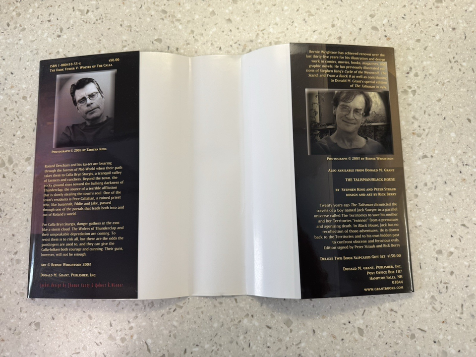 STEPHEN KING WOLVES OF THE CALLA THE DARK TOWER V ARTIST ED BERNIE ...