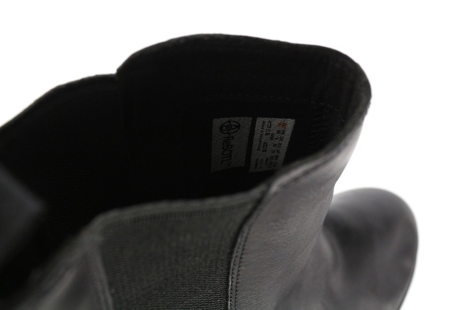 Timberland A25B1 Ladies EU39/40 Black Leather Heel Boots Rebotl Almond ...