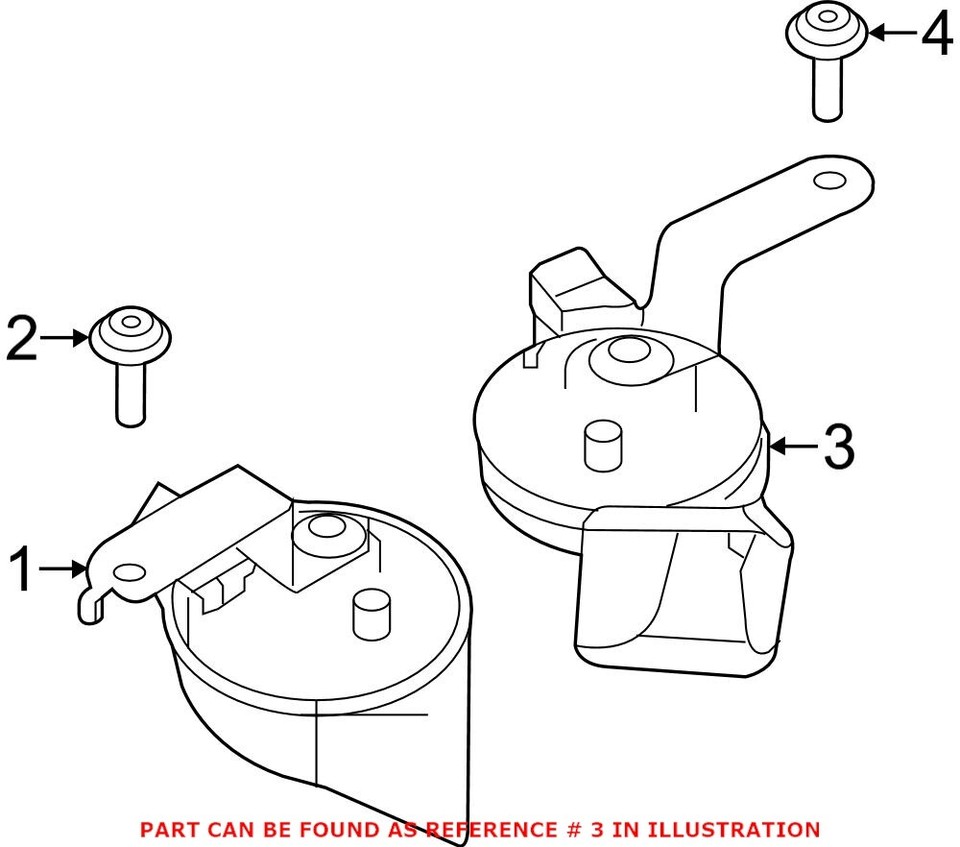 Genuine OEM Mopar High Note Horn & Bracket for Chrysler 300 Dodge ...