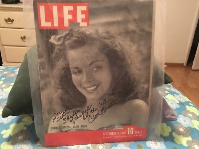 CAROL BRUCE SIGNED 1940 LIFE MAGAZINE/ MOTHER CARLSON WKRP IN ...