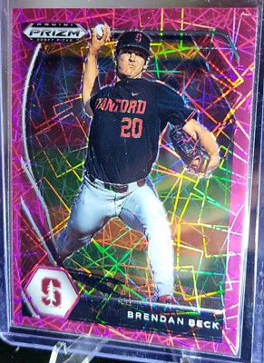 BRENDAN BECK 2021 PANINI PRIZM DRAFT PICKS PINK VELOCITY #55 PARALLEL ...