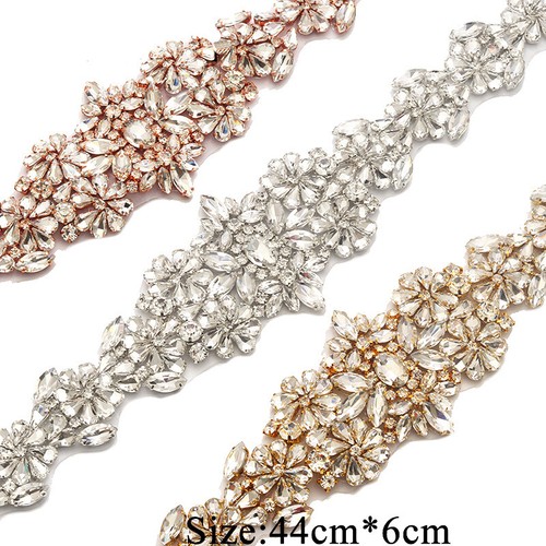 Rhinestone Bridal Gown Costume Applique Bling Beaded Diamante Dress ...