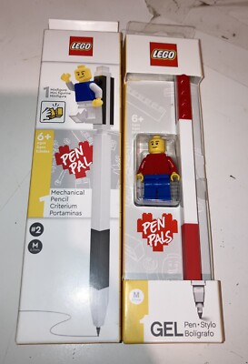 Lego Stationery Pen Pal Blk Gel Pen and Classic Minifigure + Pencil ...