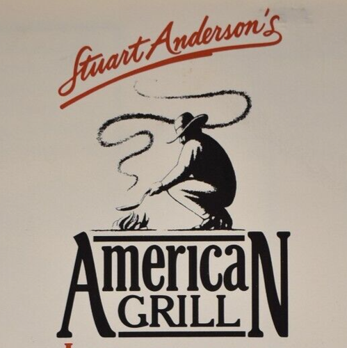 1980s Stuart Anderson's American Grill Restaurant Menu Barret Station ...