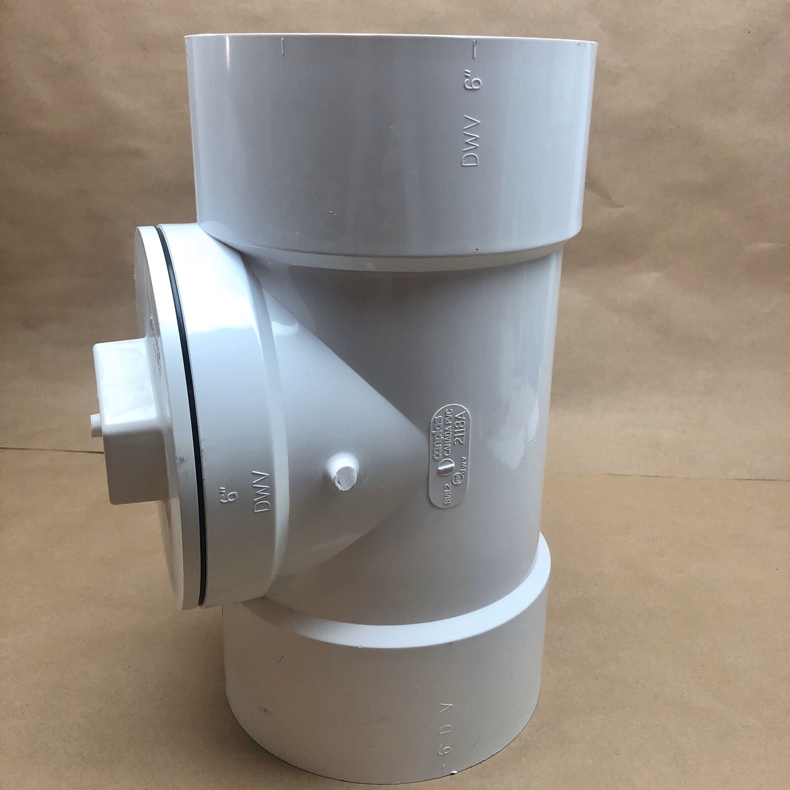 CANPLAS 2118A PVC 6" DWV CLEANOUT PLUG WITH LINE ,6INCH WHITE PVC | eBay