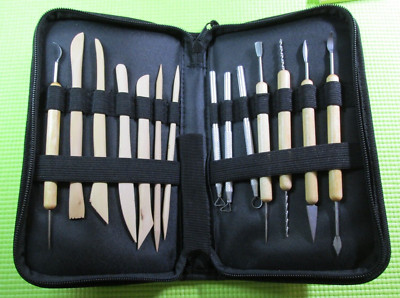 14 Pcs Carving Spatula Modeling Kit & Metal Clay Pottery Sculpting Tool ...