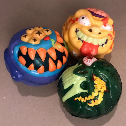 NEW 3x Gross Mutant Monsters High Bounce Balls Foam Madballs Bootleg 3. ...