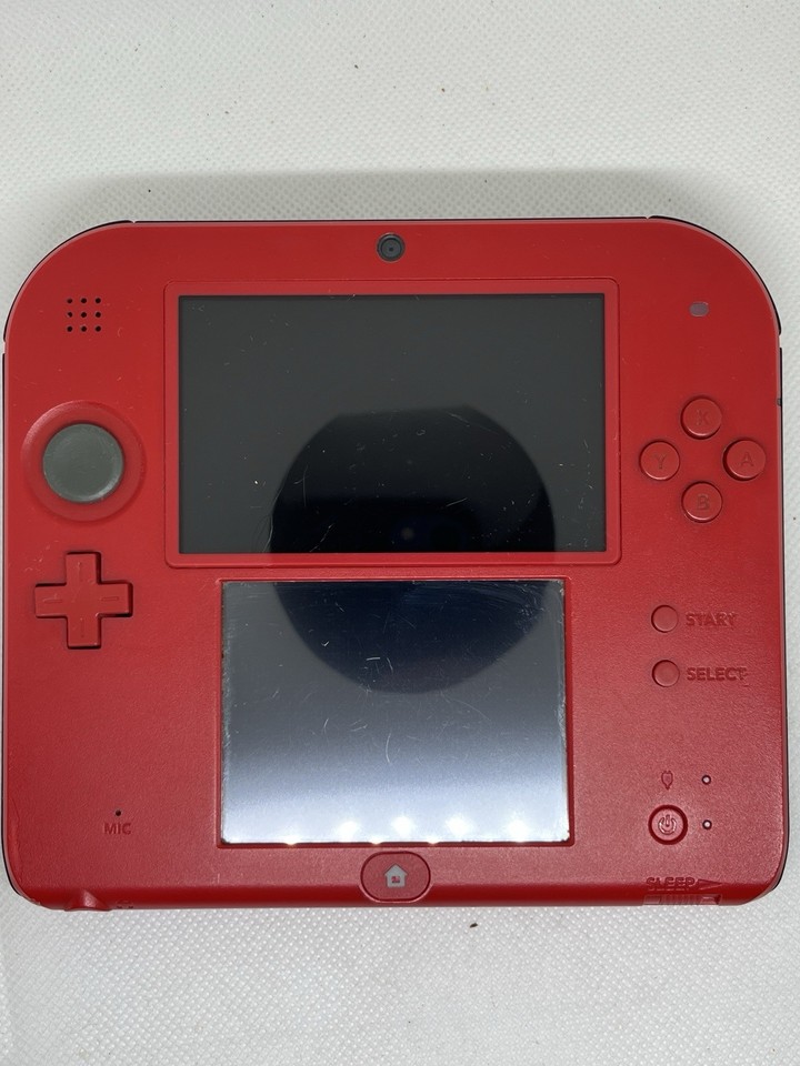 Nintendo 2DS Red Handheld System Console Model FTR-001 Stylus, Charger ...