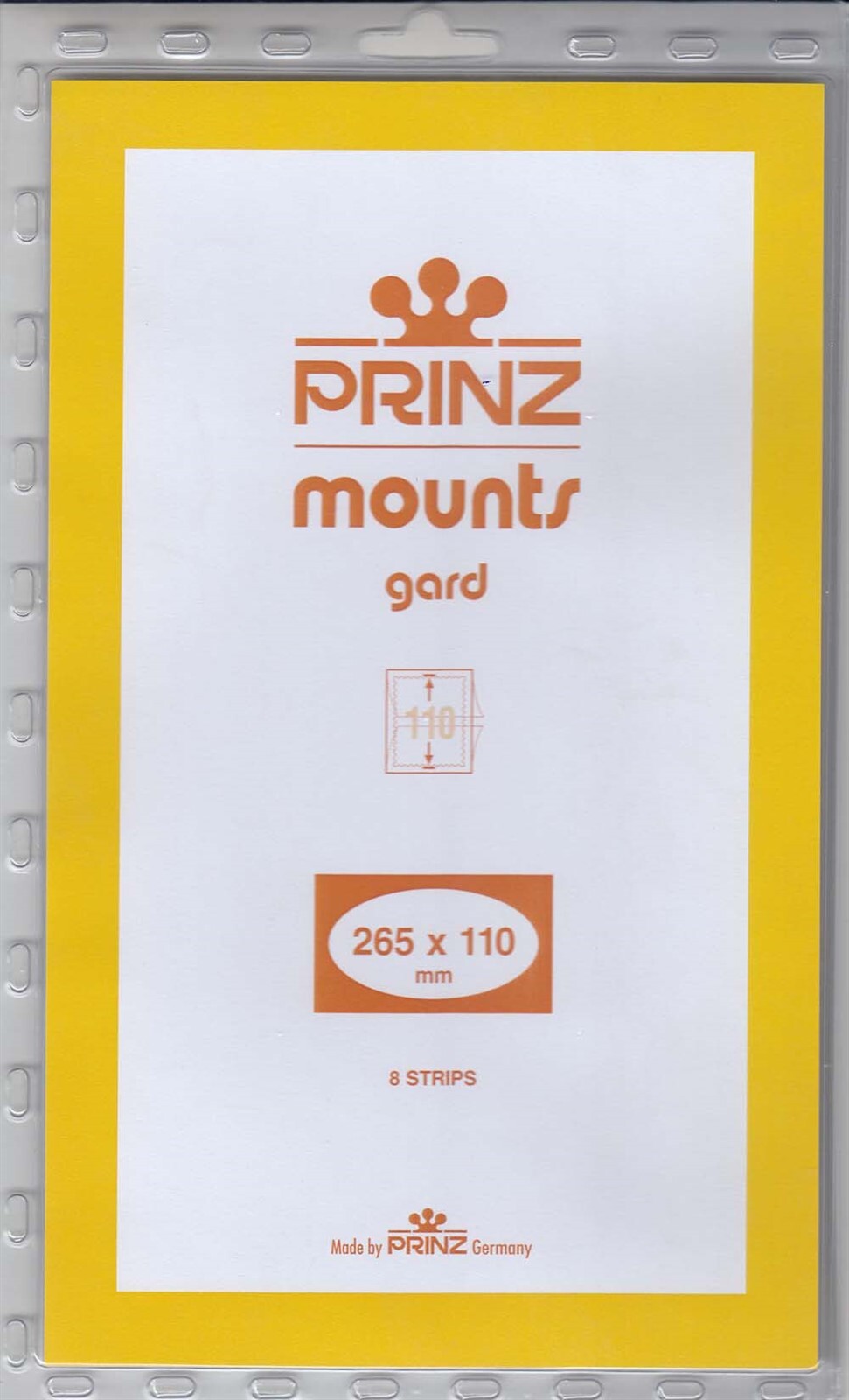 Prinz Stamp Mounts 265x110 mm Clear Archival Holders 10 Long Term High ...