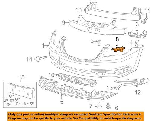 CHRYSLER OEM 11-14 200 Front Bumper Bumper Components-Bracket ...