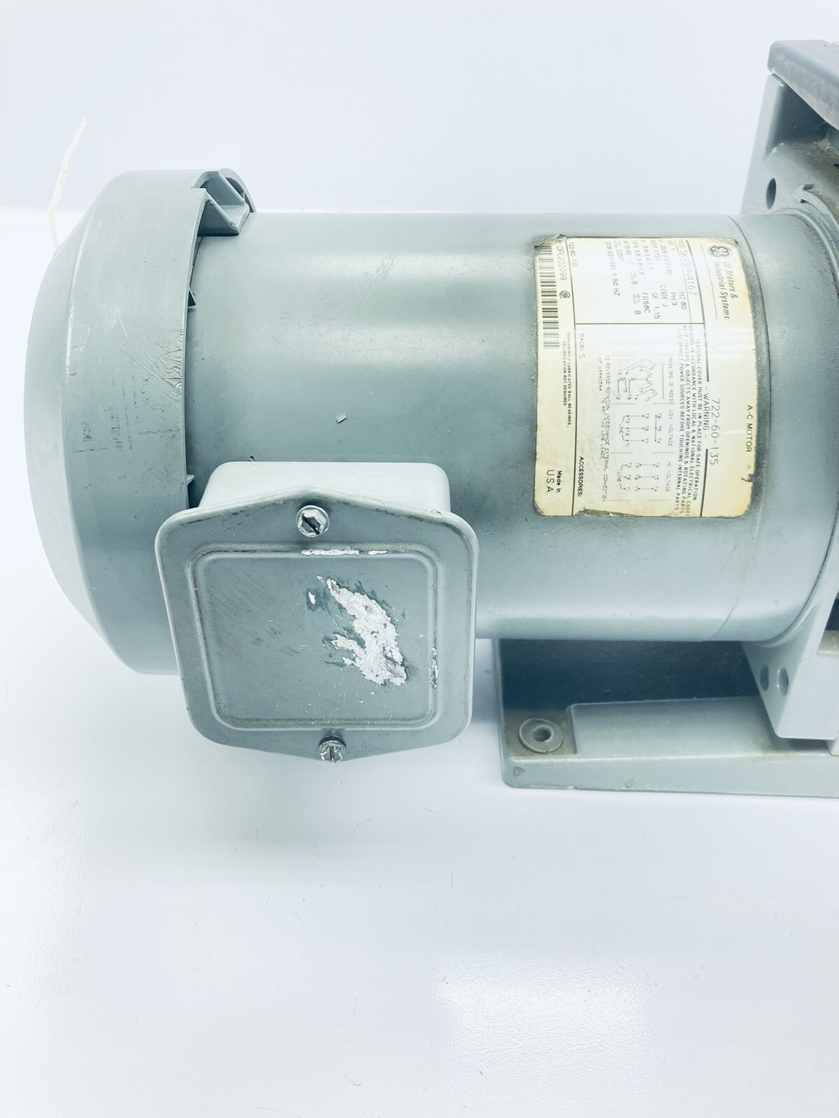 LEYBOLD D16B TRIVAC VACUUM PUMP W/ GE 5K49PN4167 AC MOTOR 1HP 60HZ 460V ...