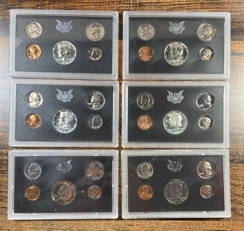 6 U.S. Mint proof sets: 1968s, 1969s, 2x1970s, 1971s, 1972s, 4-40% silver halves | eBay